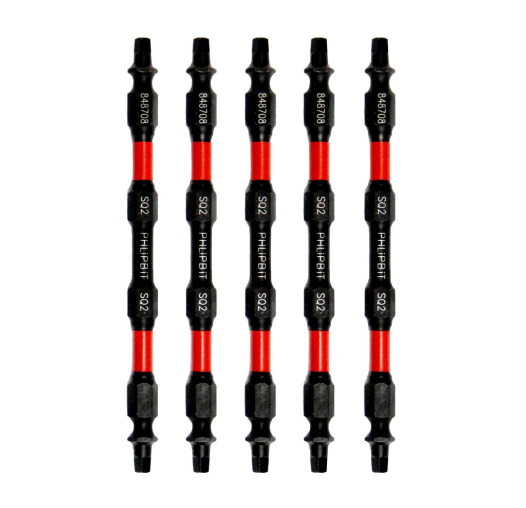 SQ2+SQ2 RED 4″ 5pk. - TurnX Tools | PHLiPBiT - Double Ended Impact Bit ...