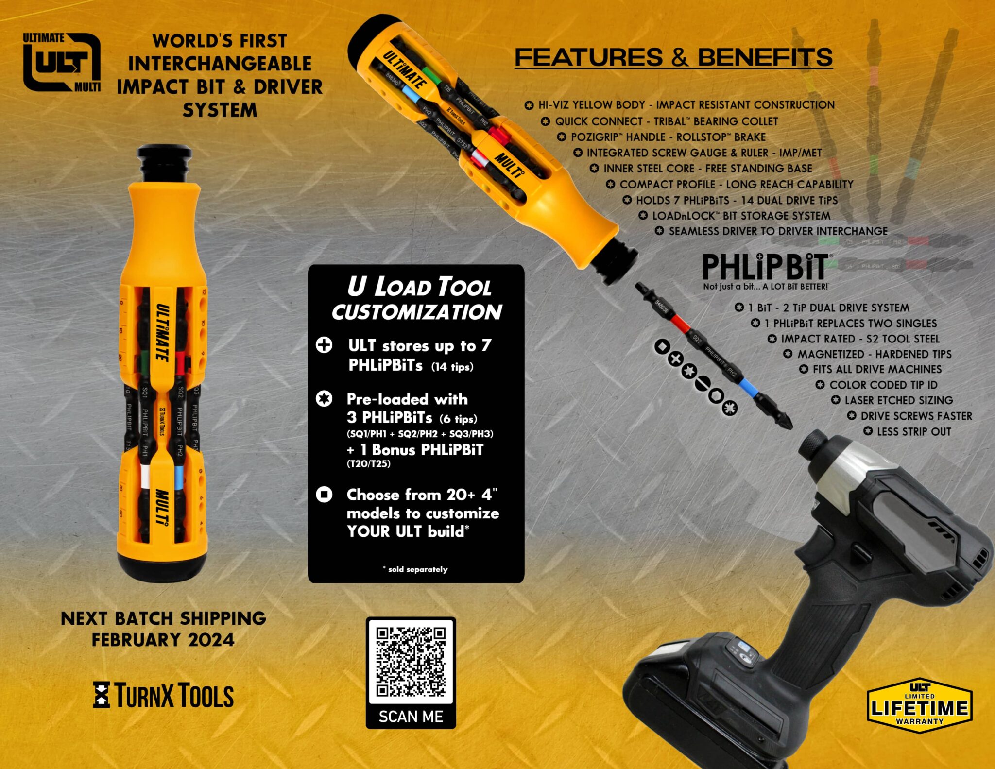ULT Ultimate Multi Screwdriver - TurnX Tools | PHLiPBiT - Double Ended ...